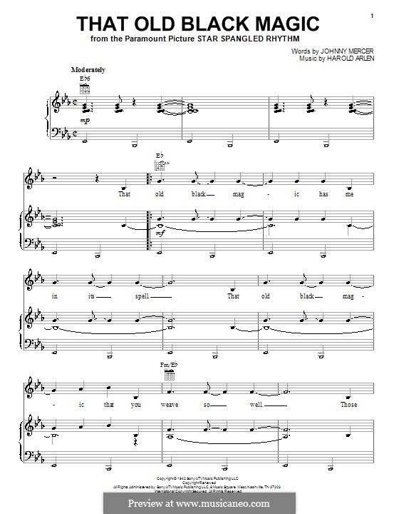 That Old Black Magic (from Star Spangled Rhythm) by H. Arlen on MusicaNeo
