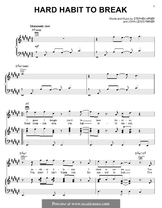 Hard Habit To Break (Chicago) by J.L. Parker, S.A. Kipner on MusicaNeo