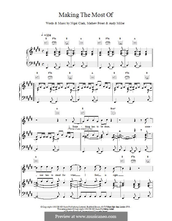 Making the Most of by A. Miller, M. Priest, N. Clark on MusicaNeo