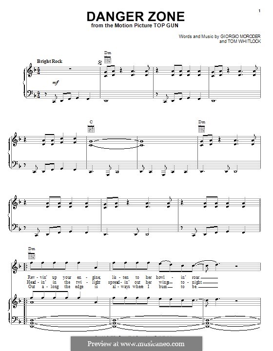 Danger Zone (from Top Gun) by G. Moroder, T. Whitlock on MusicaNeo