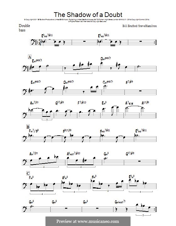 The Shadow of a Doubt by S. Hamilton - sheet music on MusicaNeo