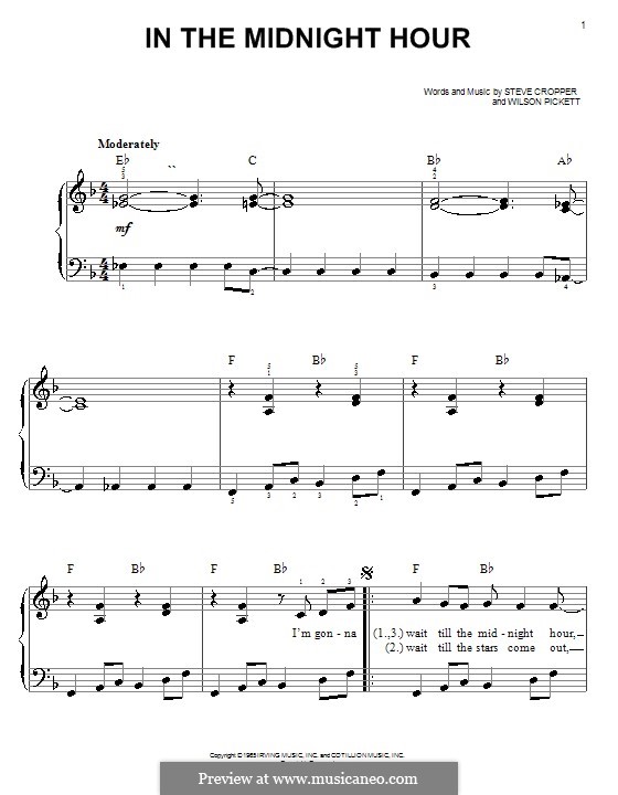 In the Midnight Hour by S. Cropper, W. Pickett - sheet music on MusicaNeo