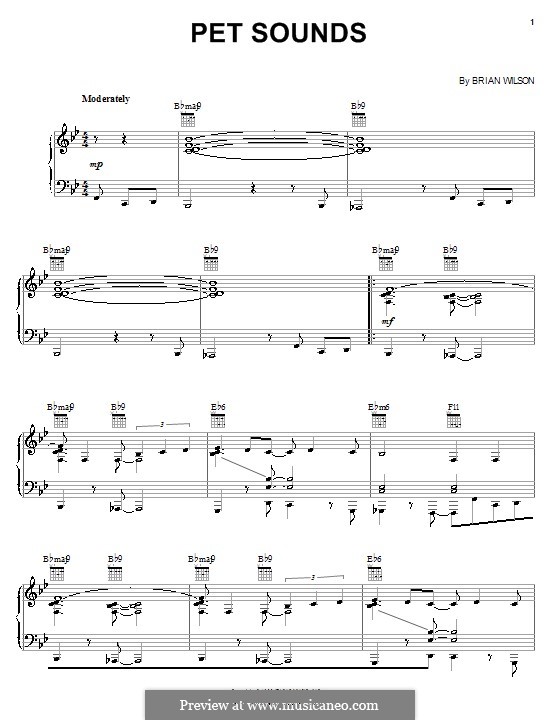 Pet Sounds (The Beach Boys) by B. Wilson - sheet music on MusicaNeo