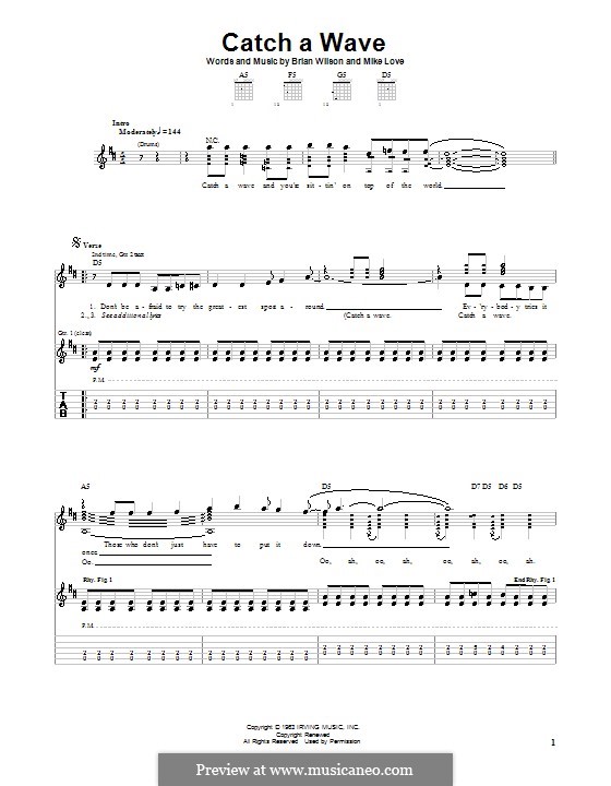 Catch a Wave (The Beach Boys) by B. Wilson, M. Love on MusicaNeo