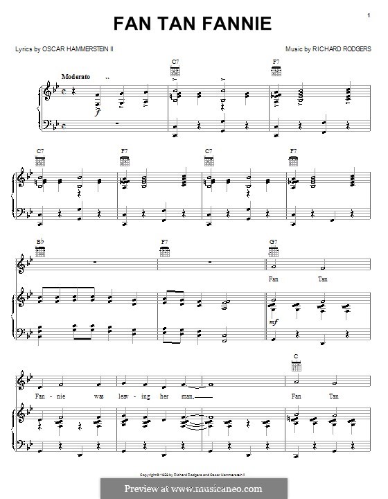 Fan Tan Fannie (from Flower Drum Song) by R. Rodgers on MusicaNeo