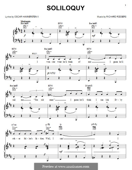 Soliloquy (from Carousel) by R. Rodgers - sheet music on MusicaNeo