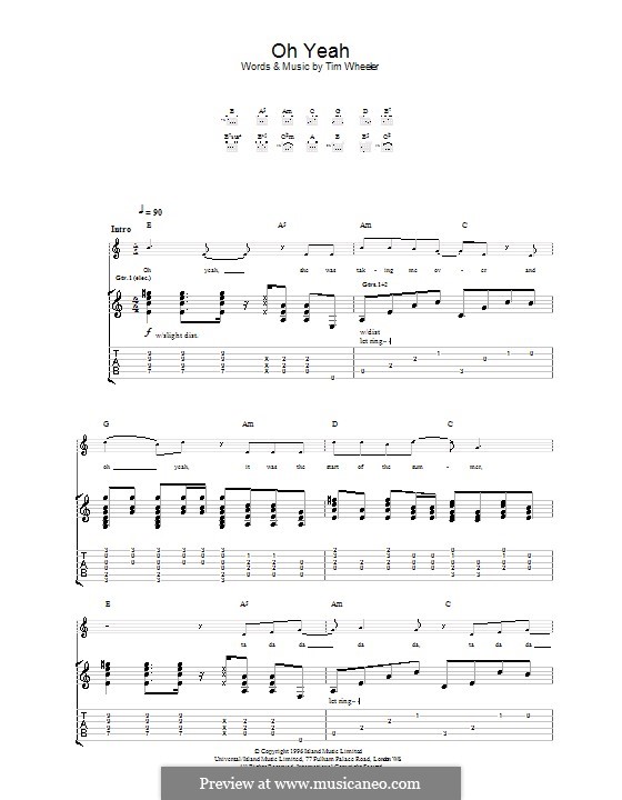 Oh Yeah (Ash) by T. Wheeler - sheet music on MusicaNeo