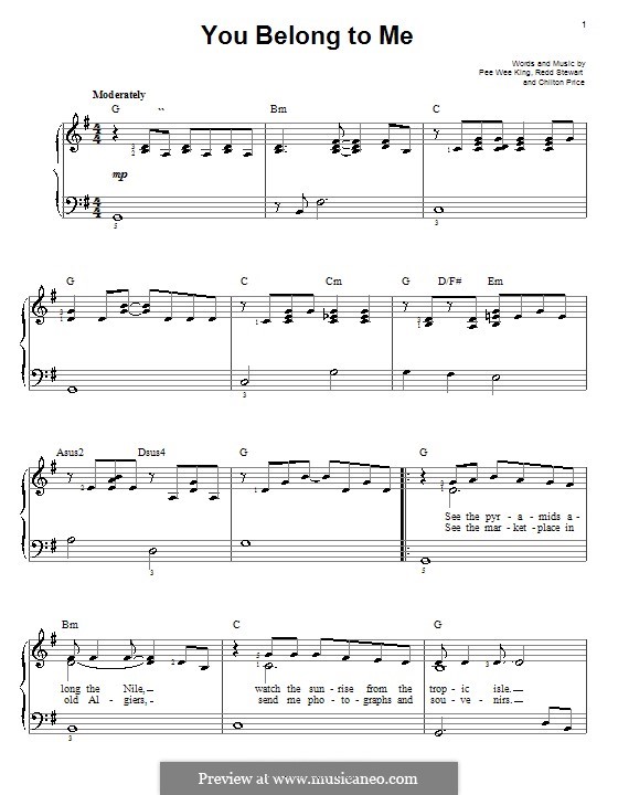 You Belong To Me (Patsy Cline) by C. Price, P.W. King, R. Stewart on ...