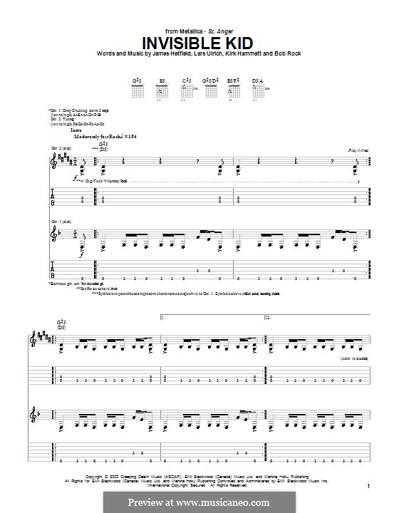 Invisible Guitar Chords