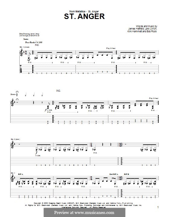St. Anger (Metallica) by B. Rock, J. Hetfield, K. Hammett, L. Ulrich on ...