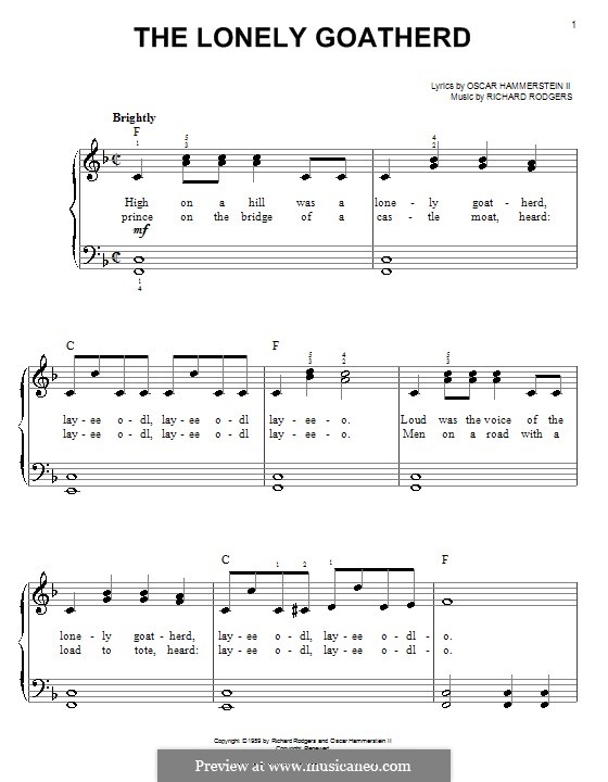 The Lonely Goatherd (from The Sound of Music) by R. Rodgers on MusicaNeo