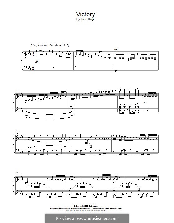Victory by T. Huljic - sheet music on MusicaNeo