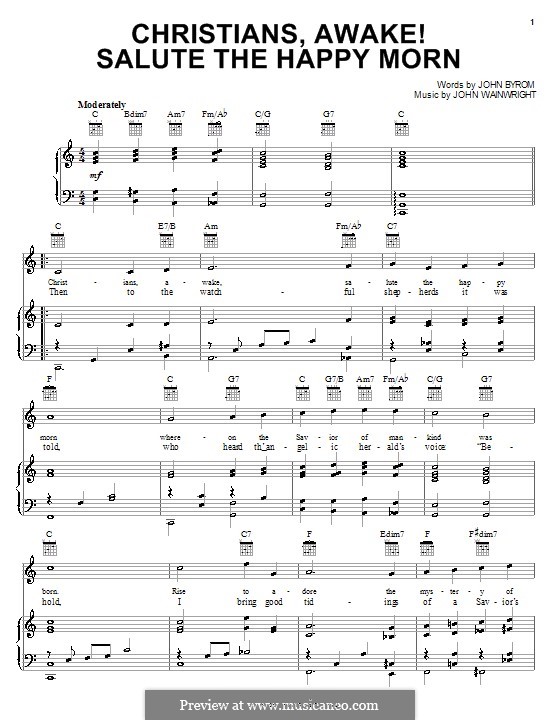 Christians, Awake by J. Wainright - sheet music on MusicaNeo
