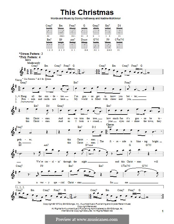 This Christmas by D. Hathaway, N. McKinnor - sheet music on MusicaNeo