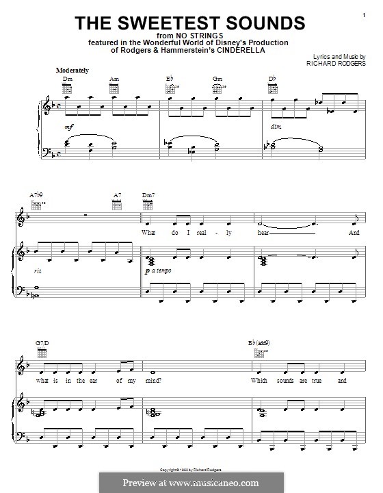 The Sweetest Sounds (from No Strings) by R. Rodgers on MusicaNeo