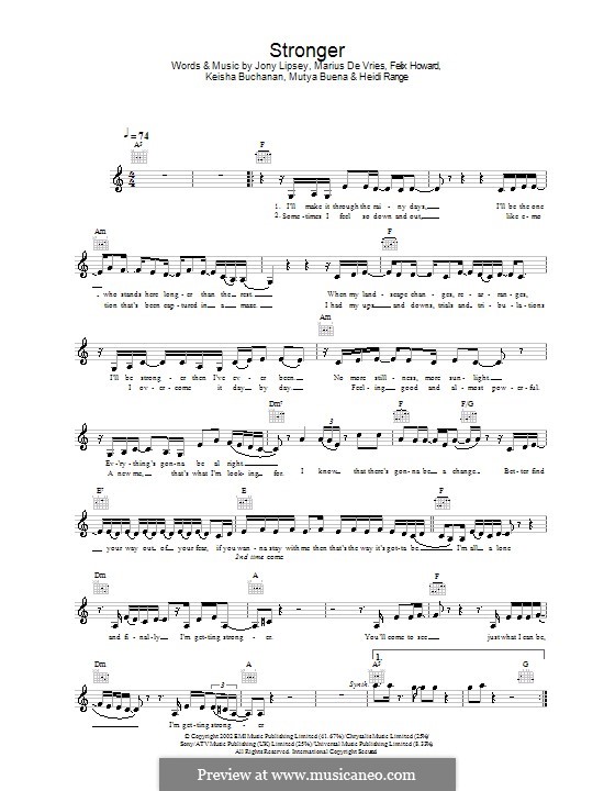 Stronger (Sugababes) by F. Howard, H. Range, J. Lipsey, K. Buchanan, M ...