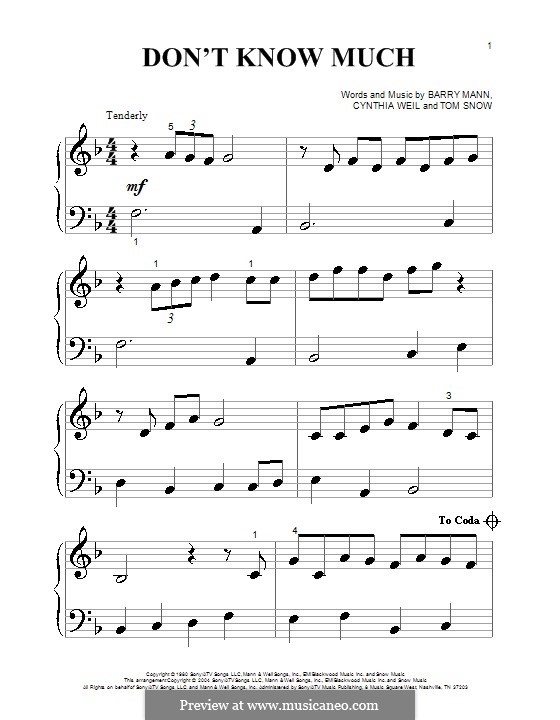 Don't Know Much (Aaron Neville & Linda Ronstadt) by B. Mann, T. Snow on ... Don't Know Much (Aaron Neville & Linda Ronstadt) by B. Mann, T. Snow on ...