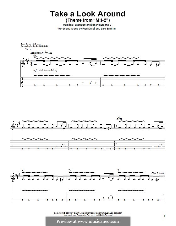 Take A Look Around Theme From Mission Impossible 2 By L Schifrin On
