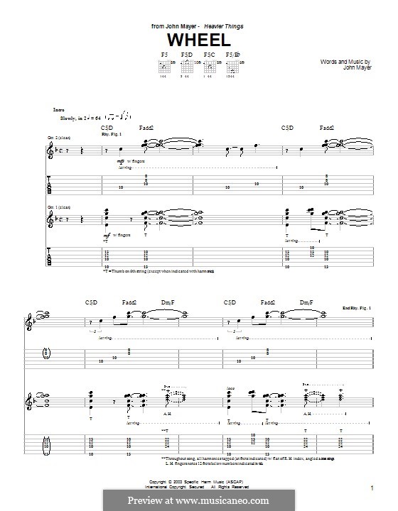 Wheel by J. Mayer - sheet music on MusicaNeo