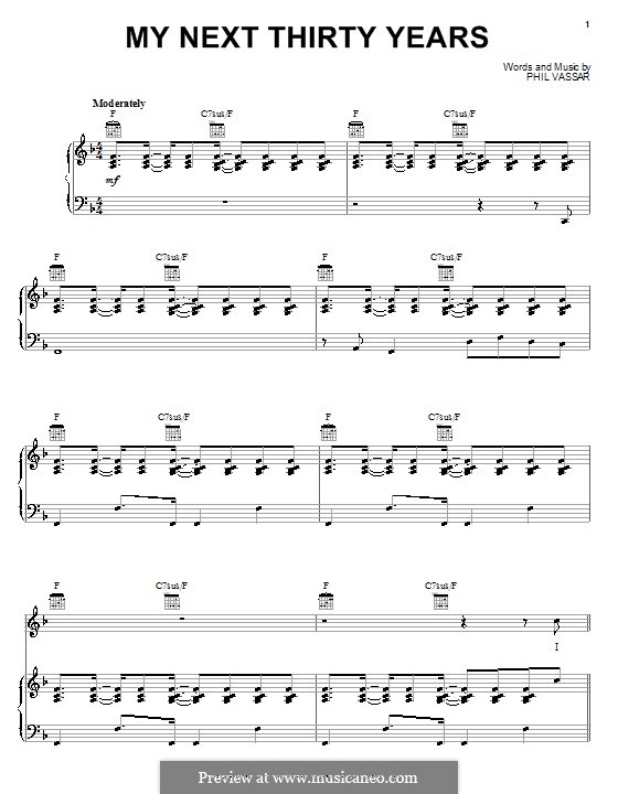 My Next Thirty Years von P. Vassar - Noten auf MusicaNeo My Next Thirty Years von P. Vassar - Noten auf MusicaNeo