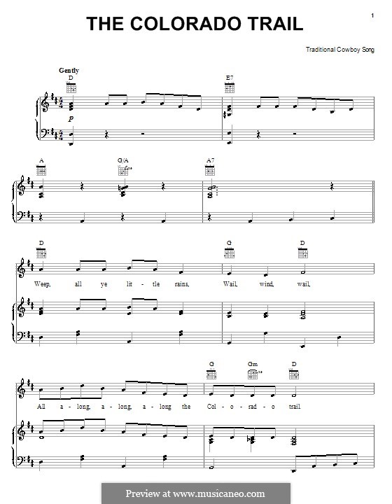 The Colorado Trail von folklore - Noten auf MusicaNeo