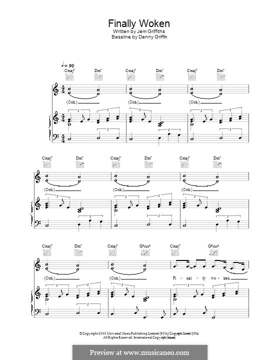 Finally Woken (Jem) von D. Griffin, J. Griffiths - Noten auf MusicaNeo