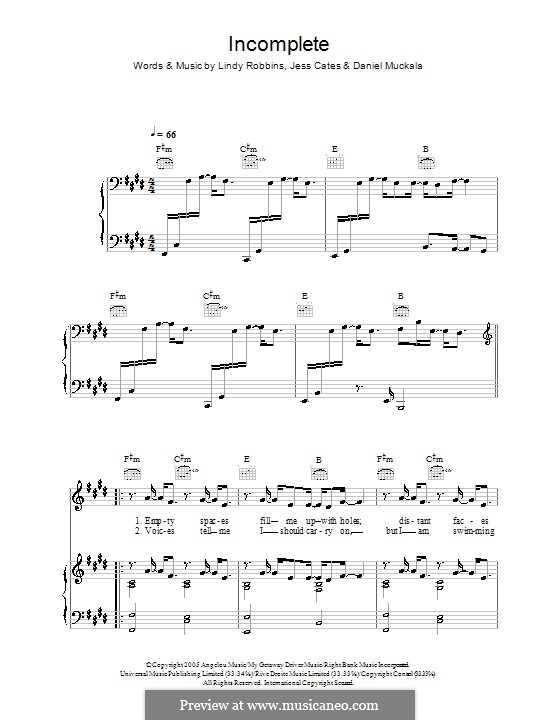 Incomplete (Backstreet Boys) von D. Muckala, J. Cates, L. Robbins auf ...