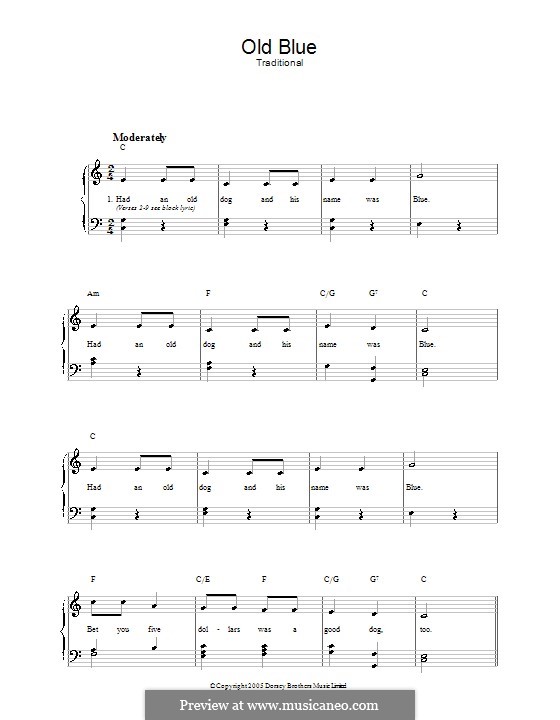 Old Blue von folklore - Noten auf MusicaNeo