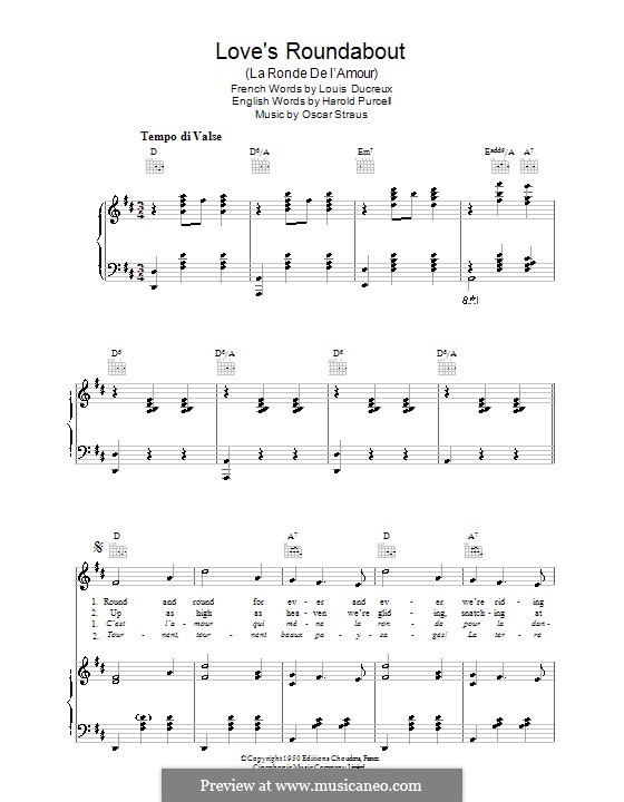 Love's Roundabout (La Ronde de l'Amour) von O. Straus - Noten auf MusicaNeo