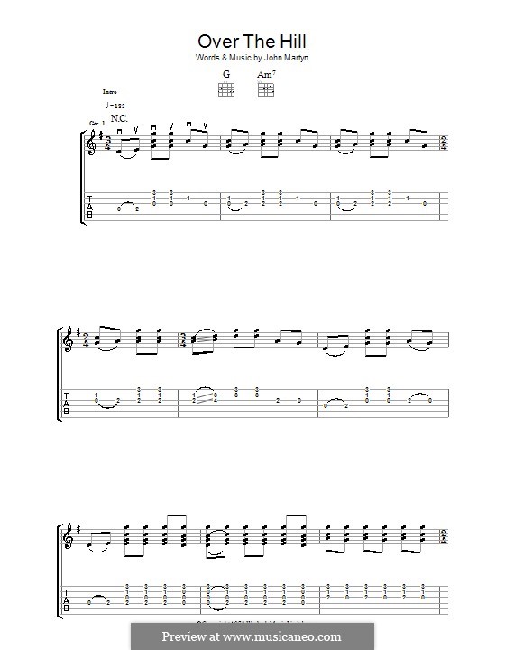 Over the Hill von J. Martyn - Noten auf MusicaNeo