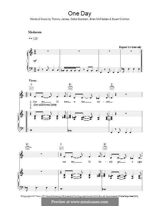 One Day von B. McFadden, S. Crichton, T.L. James - Noten auf MusicaNeo
