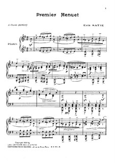 Menuett Nr.1 von E. Satie - Noten auf MusicaNeo