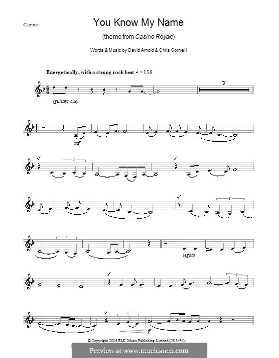 You Know My Name (theme from James Bond: Casino Royale) von C. Cornell ...