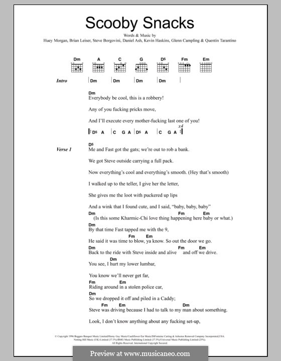 Scooby Snacks (The Fun Lovin' Criminals) von B. Leiser, D. Ash, G ...