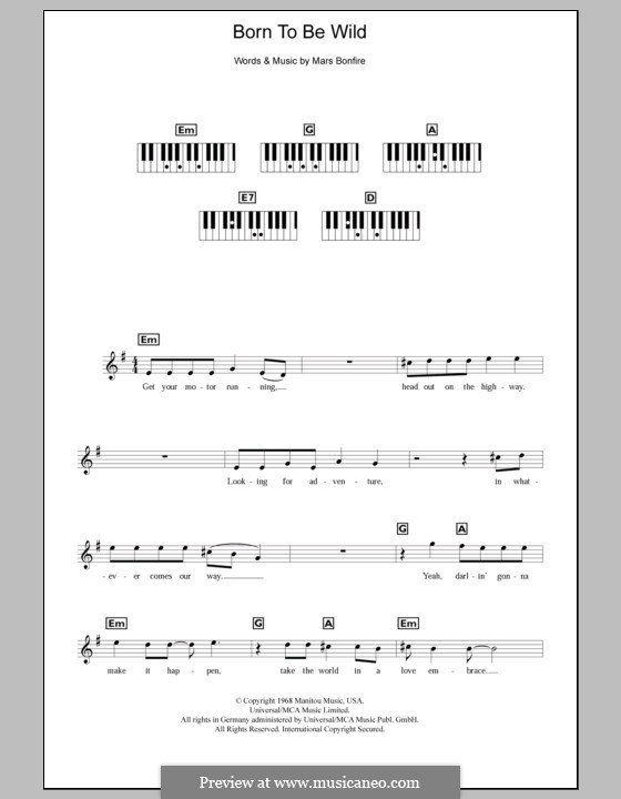 Instrumental version (Born to be Wild (Steppenwolf)) von M. Bonfire auf ...