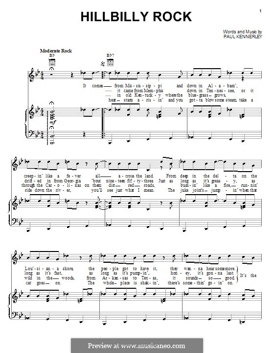 Hillbilly Rock (Marty Stuart) von P. Kennerley - Noten auf MusicaNeo