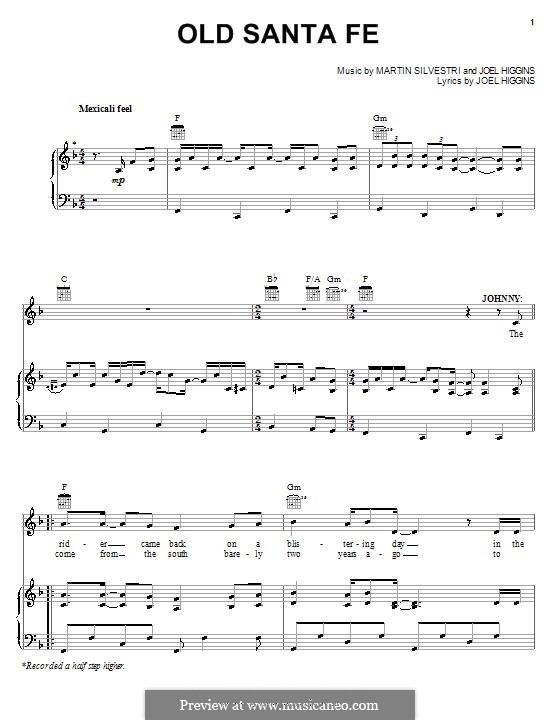 Old Santa Fe (from Johnny Guitar) von M. Silvestri - Noten auf MusicaNeo