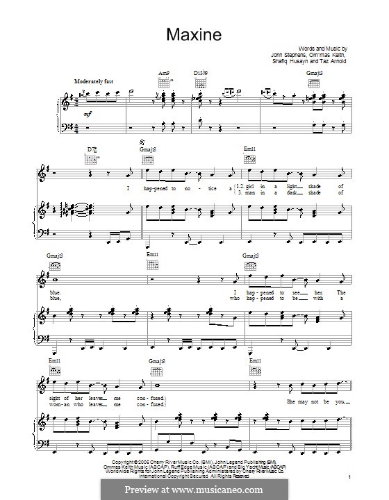 Maxine (John Legend) von J. Stephens, O. Keith, S. Husayn, T. Arnold ...