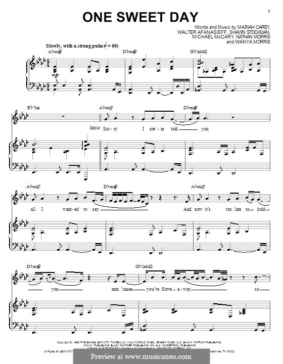 One Sweet Day (Mariah Carey and Boyz II Men) von M. Carey, M. McCary, N ...