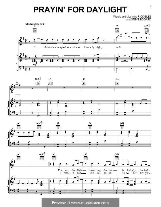 Prayin' for Daylight (Rascal Flatts) von R. Giles, S. Bogard auf MusicaNeo