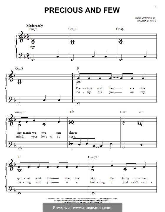 Precious and Few (Climax) von W.D. Nims - Noten auf MusicaNeo