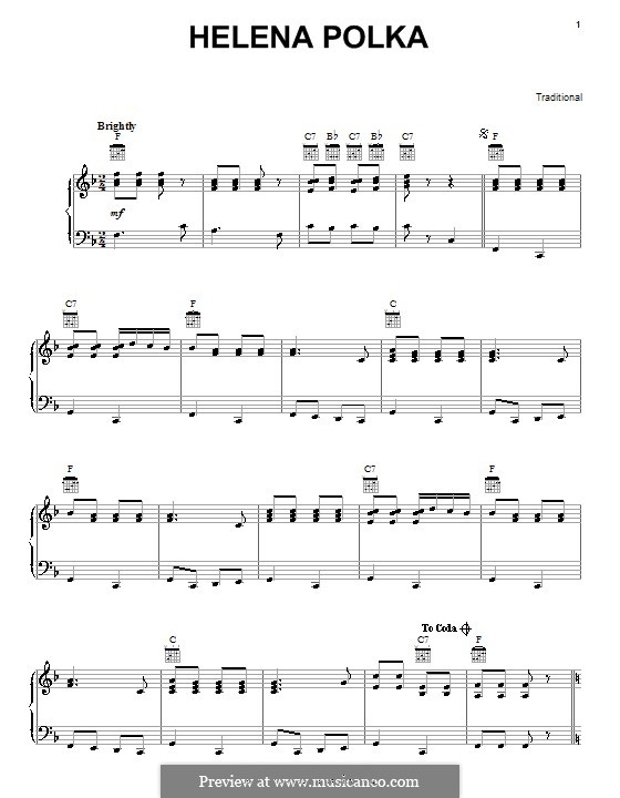 Helena Polka von folklore - Noten auf MusicaNeo