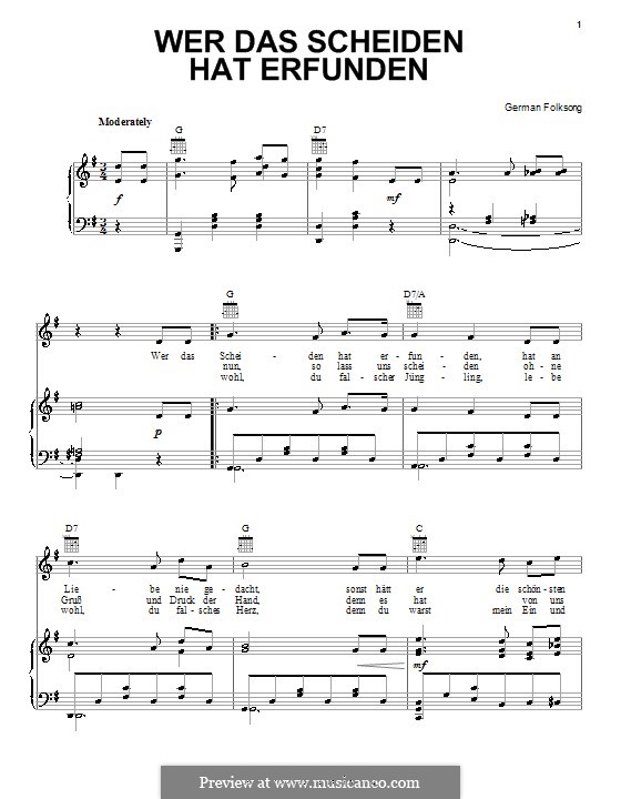 Wer Das Scheiden Hat Erfunden (He Knew Not To Love) von folklore auf ... Wer Das Scheiden Hat Erfunden (He Knew Not To Love) von folklore auf ...