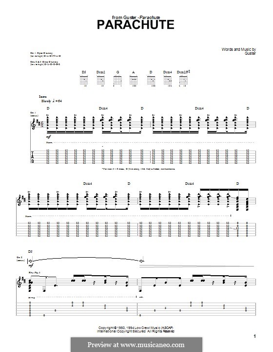 Parachute von Guster - Noten auf MusicaNeo