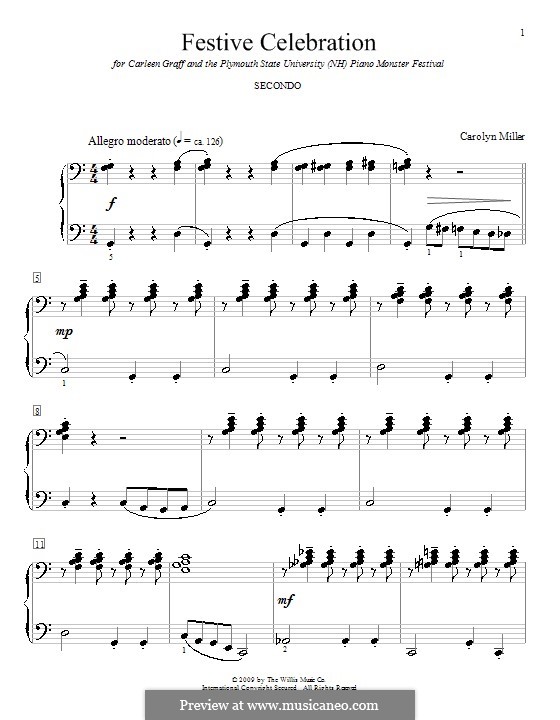 Festive Celebration von C. Miller - Noten auf MusicaNeo