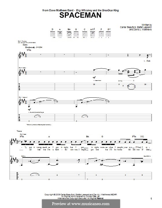 Spaceman (Dave Matthews Band) von C. Beauford, D.J. Matthews, S ...
