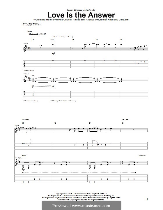 Love Is the Answer (Weezer) von A. Sen, A. Sen, G. Lee, N. Khan, R. Cuomo auf MusicaNeo