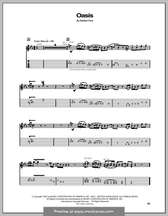 Oasis von R. Ford - Noten auf MusicaNeo