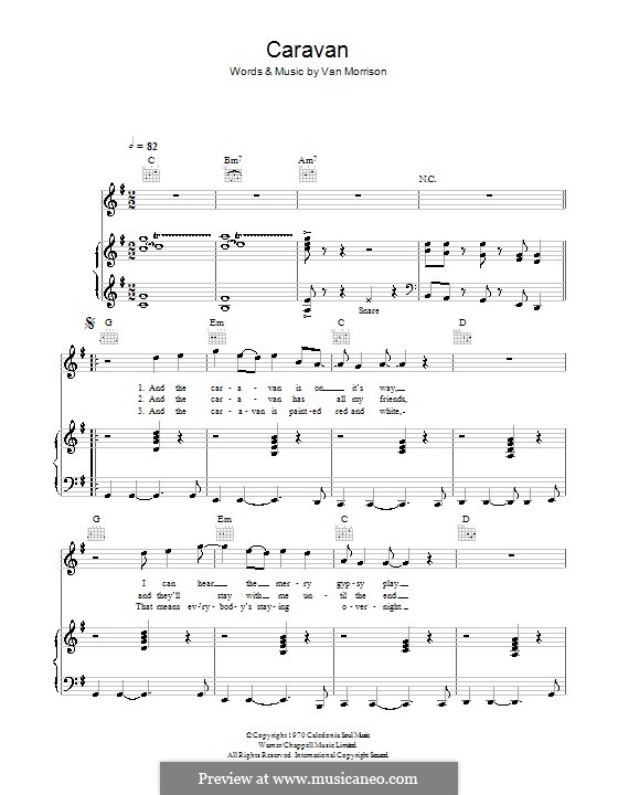 Caravan von V. Morrison - Noten auf MusicaNeo