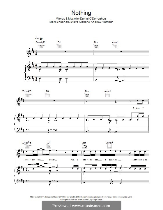 Nothing (The Script) von A. Frampton, D. O'Donoghue, M. Sheehan, S.A ...